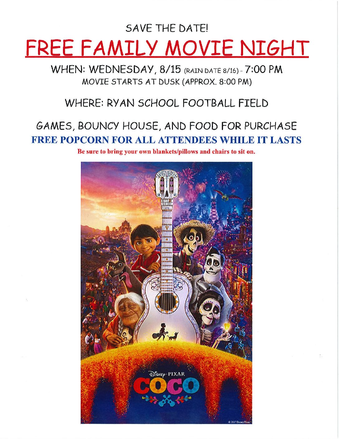 2018 Community Services Movie Night - Tewksbury Public Schools